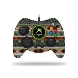 mightyskins skin compatible with microsoft xbox one hyperkin duke controller - cabin stripes | protective, durable, and unique vinyl wrap cover | easy to apply, remove | made in the usa