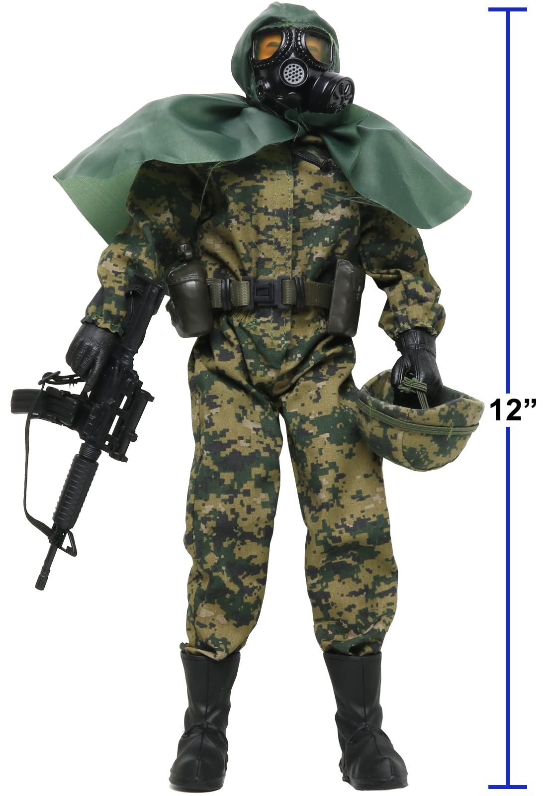 Click N' Play 12-Inch Army Men Action Figures, Military Toys Marine NBC Specialist - Clothes, Weapons Stuff - Army Guys, Elite Force, Soldier Man, SWAT, World Peacekeepers - Men Toys for Boys