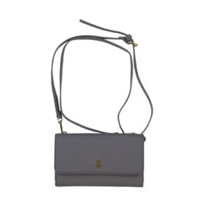 tommy hilfiger womens tri-fold wallet purse - grey