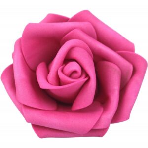 artificial foam roses for diy bridal wedding bouquet or home garden party floral decor 24 pcs (burgundy)