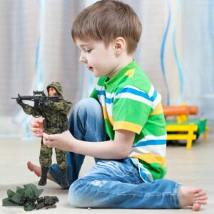 Click N' Play 12-Inch Army Men Action Figures, Military Toys Marine NBC Specialist - Clothes, Weapons Stuff - Army Guys, Elite Force, Soldier Man, SWAT, World Peacekeepers - Men Toys for Boys