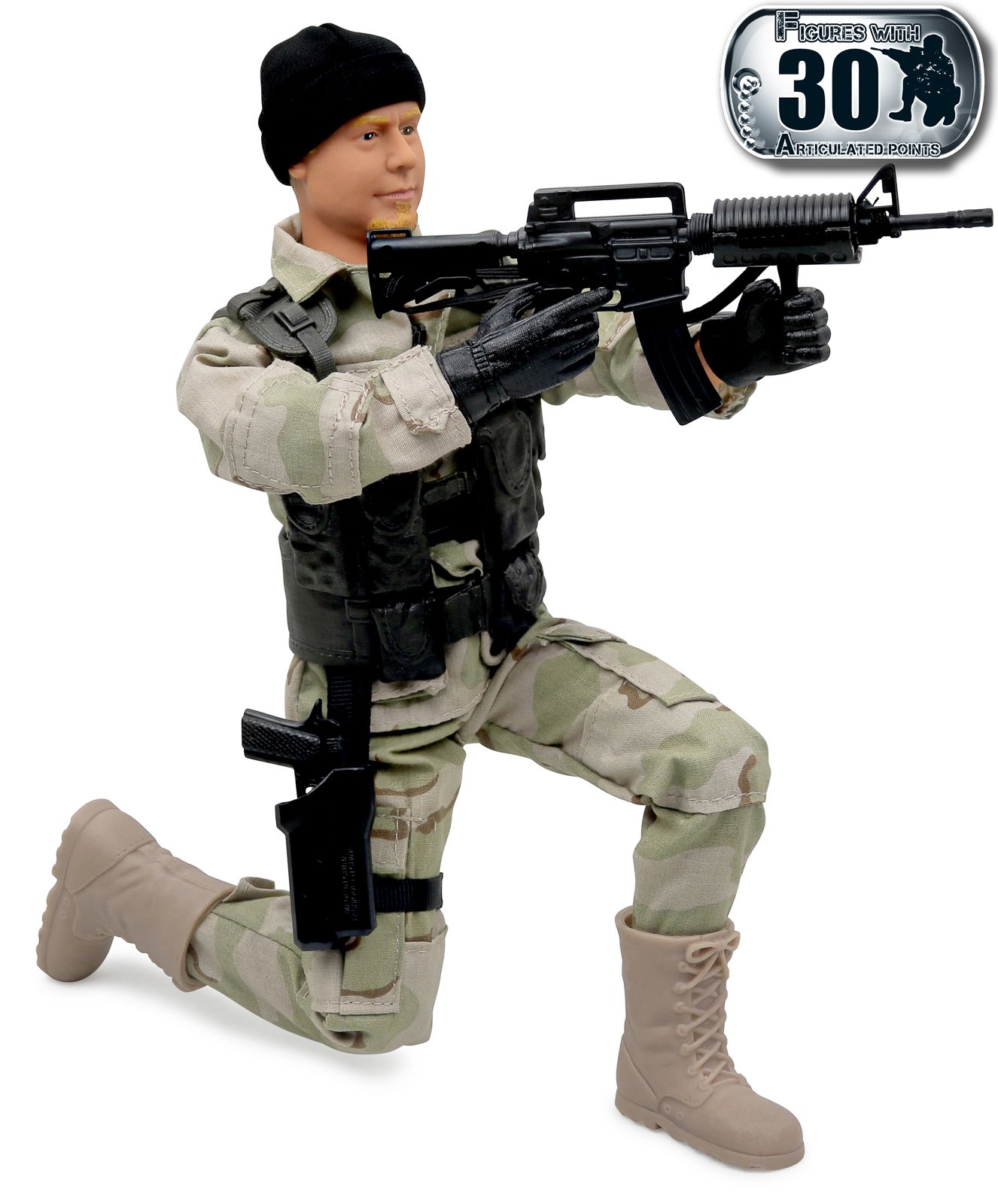 Click N' Play 12-Inch Action Figures Military Ranger Swat | Army Action Figures, Toy Weapons, Soldiers, World Peacekeepers, Army Guys, Elite Force | Soldier Toys for Boys