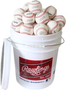 rawlings | official league practice baseballs | rolb1x | youth/14u | 6 gallon bucket | 30 count