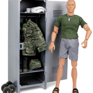 Click N' Play Military Camp Bunk House Life, Military 12” Action Figure Play Set with Accessories Including Army Gear, Bunk Beds, Locker, Army Playset for Boys 3+