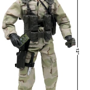 Click N' Play 12-Inch Action Figures Military Ranger Swat | Army Action Figures, Toy Weapons, Soldiers, World Peacekeepers, Army Guys, Elite Force | Soldier Toys for Boys