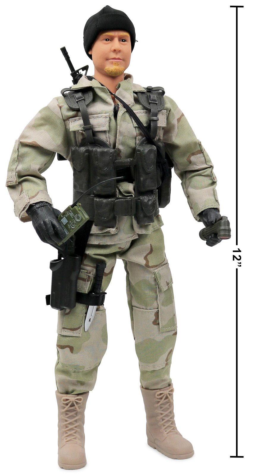 Click N' Play 12-Inch Action Figures Military Ranger Swat | Army Action Figures, Toy Weapons, Soldiers, World Peacekeepers, Army Guys, Elite Force | Soldier Toys for Boys