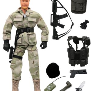 Click N' Play 12-Inch Action Figures Military Ranger Swat | Army Action Figures, Toy Weapons, Soldiers, World Peacekeepers, Army Guys, Elite Force | Soldier Toys for Boys