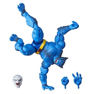 marvel hasbro legends series 6" collectible action figure beast toy (x-men collection) – with caliban build-a-figure part