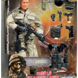 Click N' Play 12-Inch Action Figures Military Ranger Swat | Army Action Figures, Toy Weapons, Soldiers, World Peacekeepers, Army Guys, Elite Force | Soldier Toys for Boys