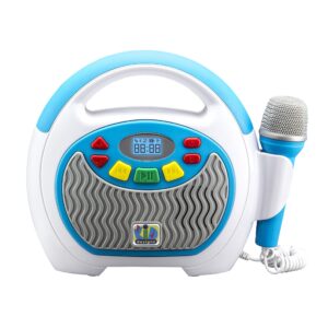 ekids kiddesigns mother goose club bluetooth sing along portable mp3 player real mic 24 songs