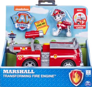 paw patrol, marshall’s transforming fire truck with pop-out water cannons, for ages 3 & up