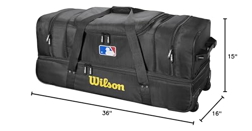 WILSON Sporting Goods Umpire Bag, Black , 36"L x 16"W x 15"H