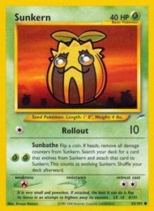 pokemon singles - sunkern - 83/105 - common - unlimited edition - neo destiny