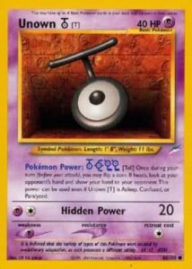 pokemon singles - unown [t] - 88/105 - common - unlimited edition - neo destiny