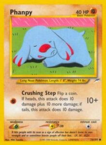 pokemon singles - phanpy - 76/105 - common - unlimited edition - neo destiny