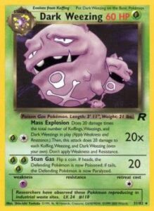 pokemon singles - dark weezing - 31/82 - rare - unlimited edition - team rocket