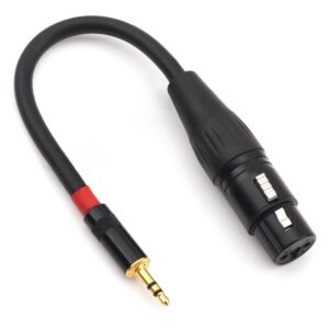 nanyi 3.5mm (1/8 inch) trs stereo male to xlr female interconnect audio microphone cable, suitable for ipod, mobile phone, active speakers, stage, dj, studio audio console, 1.5m (5ft)