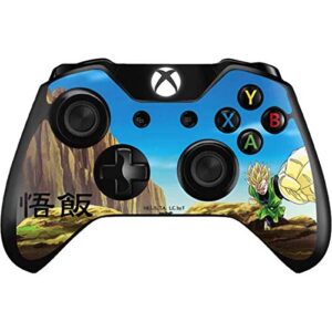 skinit decal gaming skin compatible with xbox one controller - officially licensed dragon ball z gohan power punch design