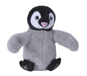 wild republic 23640 happy penguin plush toy, animated stuffed animal that claps & sings, baby toys & kids gifts for all ages, 10 inches, gray/black