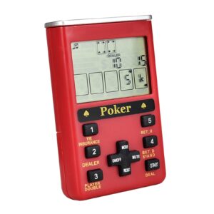 lyght electronic handheld 7 in 1 poker game, blackjack, deuces, baccarat, slot, lottery, lucky 7 dice, casino game…