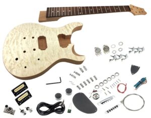 solo prk-10 diy electric guitar kit with quilted maple top