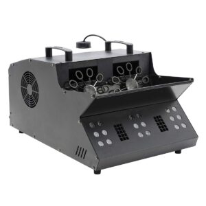 tc-home 3000w stage bubble fog machine with led lights 3 in 1 double bubble fans dmx stage machine stage effect for party wedding w/remote control