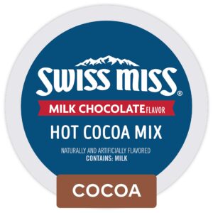 swiss miss milk chocolate hot cocoa, keurig single-serve hot chocolate k-cup pods, 28 count