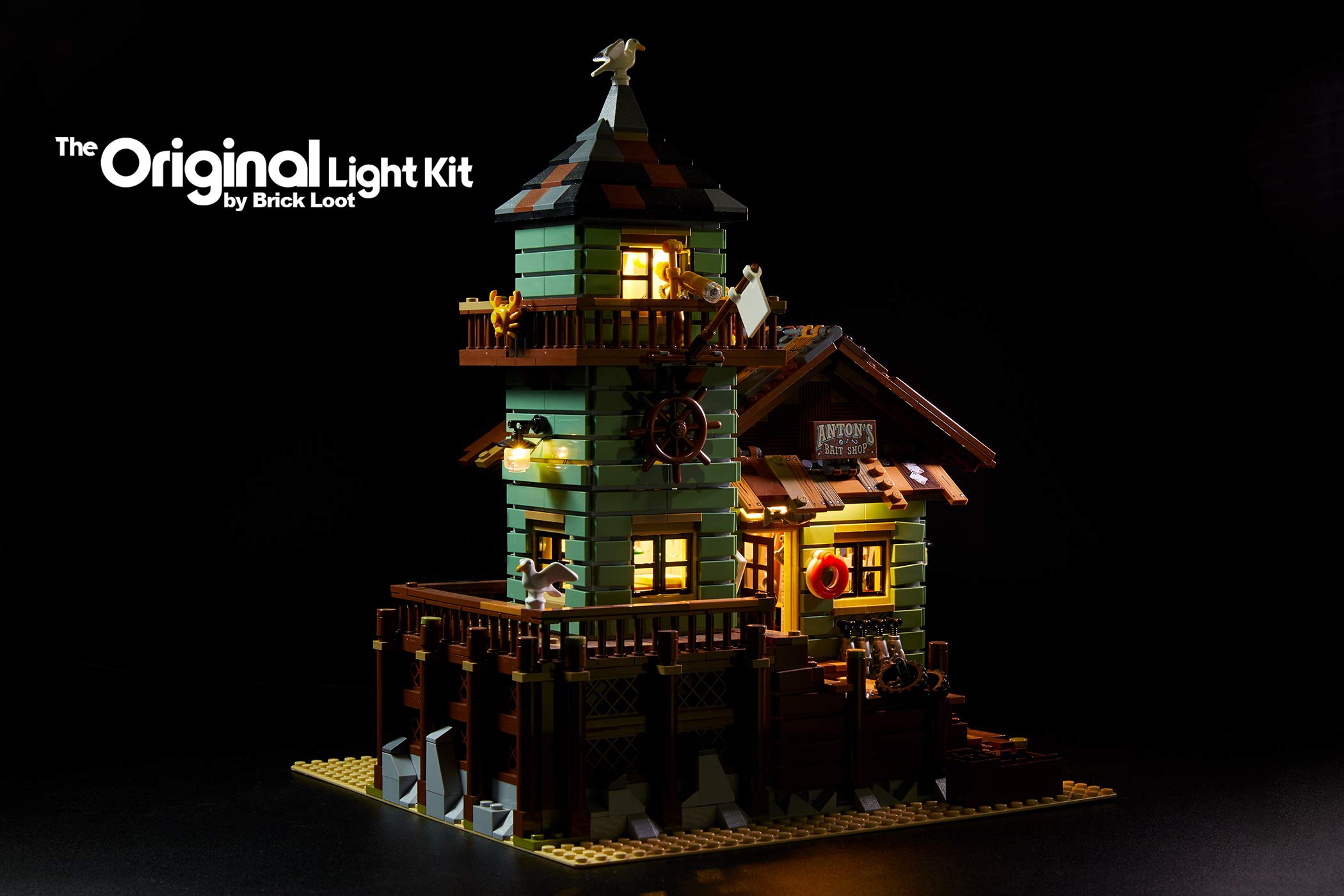 LED Lighting Kit for Lego Old Fishing Store - 21310 (Lego Set NOT Included)