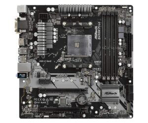 asrock b450m pro4 am4 amd promontory b450 sata 6gb/s usb 3.1 hdmi micro atx amd motherboard