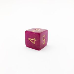 chessex borealis magenta d6 dice - out of print- old glitter - very rare - new