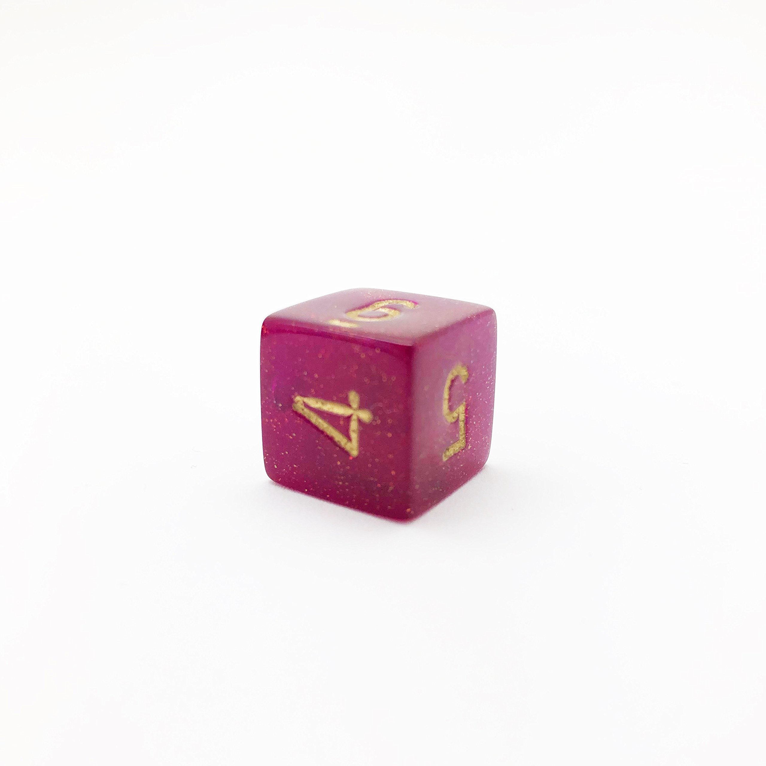 Chessex Borealis Magenta d6 Dice - Out of Print- Old Glitter - Very Rare - New