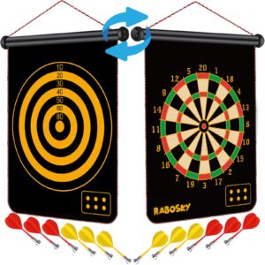 magnetic dart board for kids, fun toys gifts for boys 8 9 10 11 12 13 14 years old teen birthday valentine eater christmas stocking stuffers indoor room games, magnet dartboard sets double sided