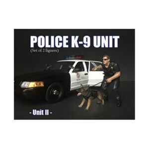 american diorama police officer figure with k9 dog unit ii for 1/24 scale models