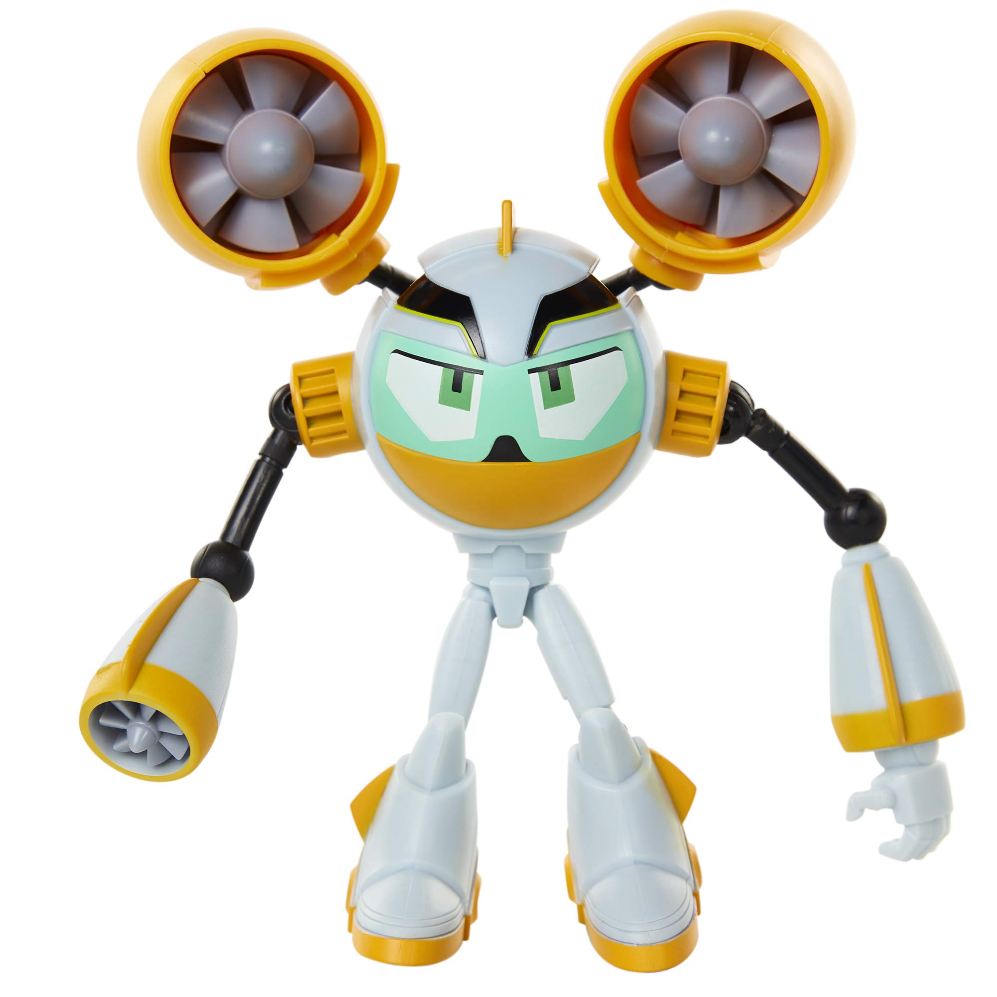 Mega Man Fully Charged – Air Man Articulated Action Figure with Air Man Buster Accessory (to swap onto The Mega Man Figure)! Based on The New Show!