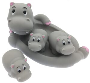 playmaker toys rubber hippo famplaymaker toys rubber hippo family bathtub toy pals also a great pet dog toy setily bathtub toy pals or pet toy set