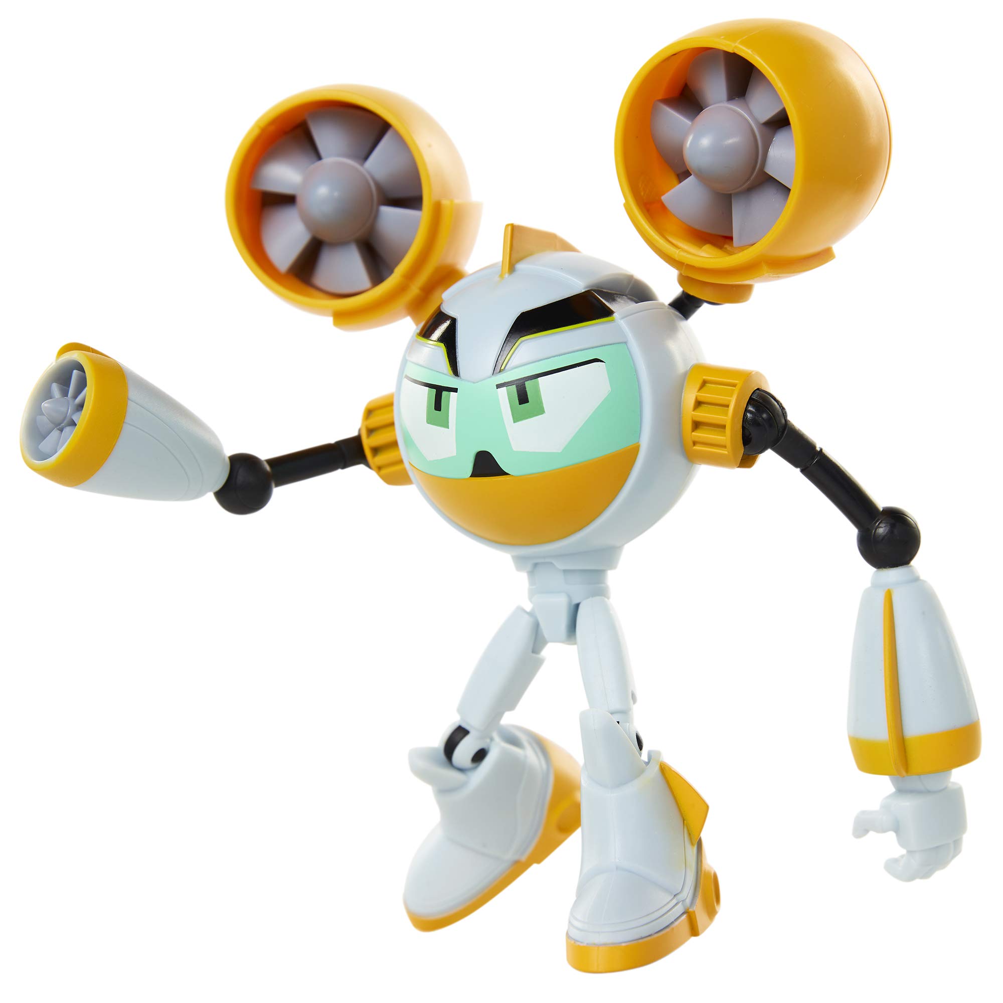 Mega Man Fully Charged – Air Man Articulated Action Figure with Air Man Buster Accessory (to swap onto The Mega Man Figure)! Based on The New Show!