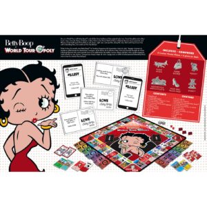 MasterPieces Opoly Board Games - Betty Boop World Tour Opoly - Officially Licensed Board Games For Adults, Kids, & Family