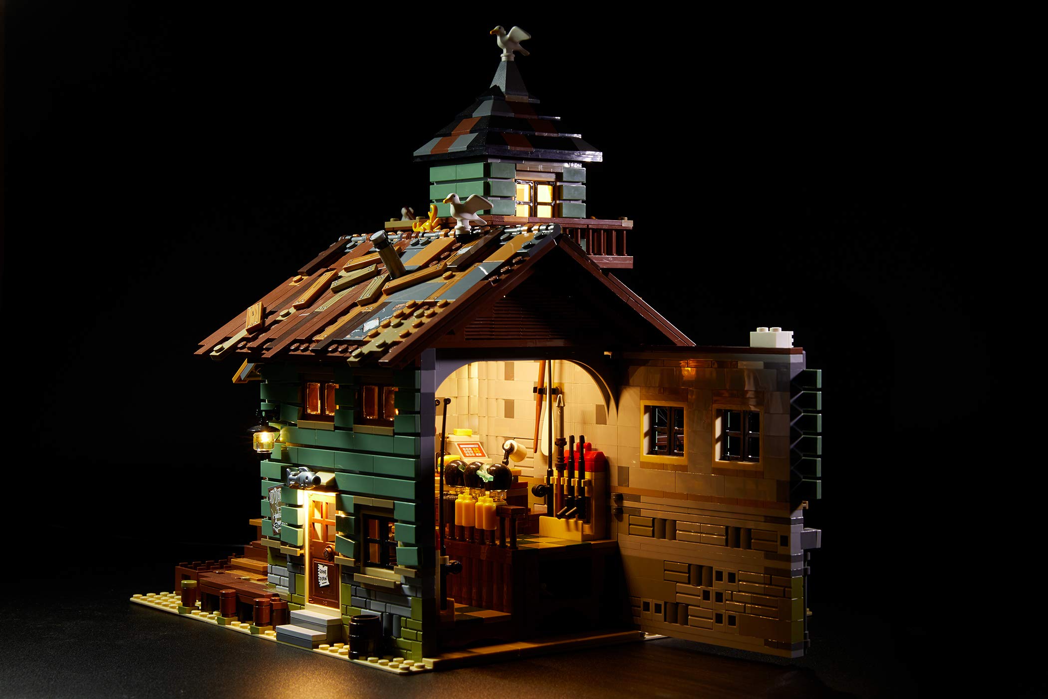 LED Lighting Kit for Lego Old Fishing Store - 21310 (Lego Set NOT Included)