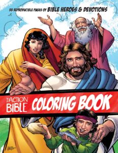 the action bible coloring book: 55 reproducible pages of bible heroes and devotions (action bible series)