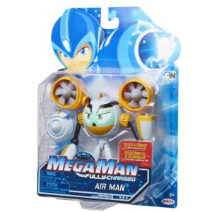 Mega Man Fully Charged – Air Man Articulated Action Figure with Air Man Buster Accessory (to swap onto The Mega Man Figure)! Based on The New Show!