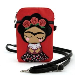 unibrow girl crossbody pouch in vinyl