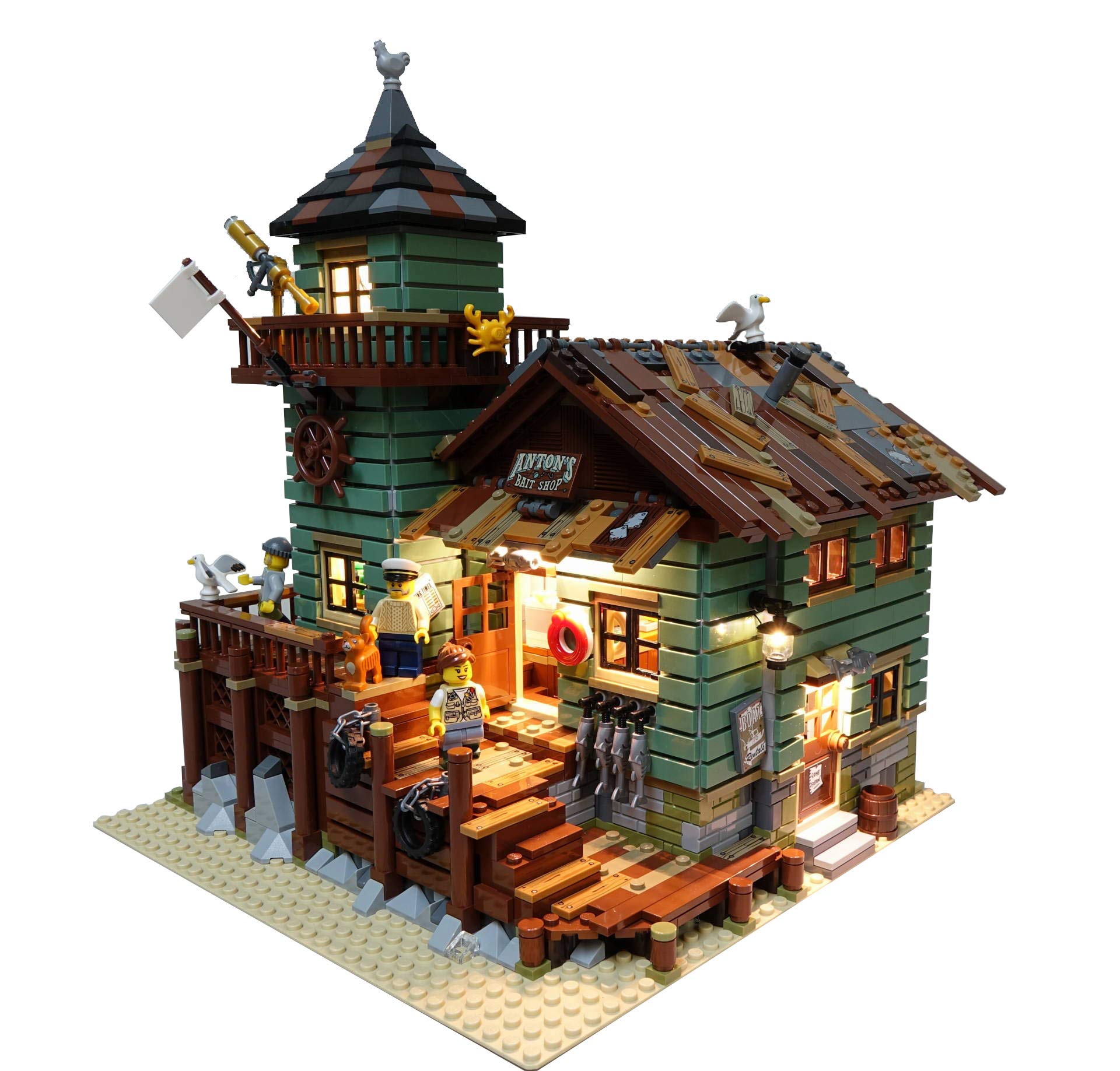 LED Lighting Kit for Lego Old Fishing Store - 21310 (Lego Set NOT Included)