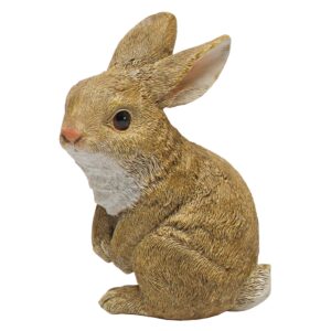 design toscano qm200802 the bunny den garden sitting rabbit statue, full color