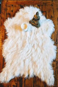 delectable garden soft white faux sheepskin faux fur chair couch cover modern area rug baby blanket for bedroom floor sofa living room approx: 2 x 3 feet - white