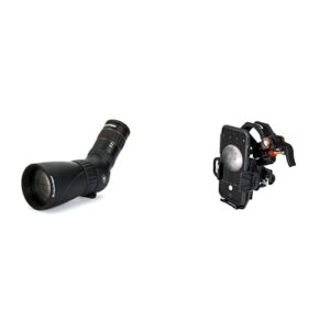 celestron hummingbird 9-27x56mm ed micro spotter birder-friendly spotting scope, black (52308) with universal smartphone adapter