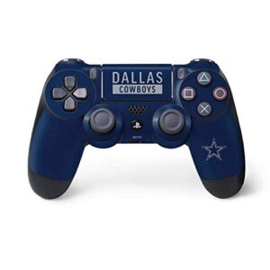 skinit decal gaming skin compatible with ps4 controller - officially licensed nfl dallas cowboys blue performance series design