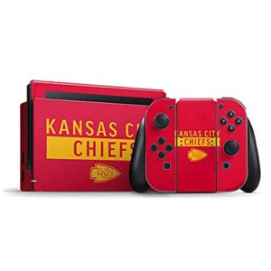 skinit decal gaming skin compatible with nintendo switch bundle - officially licensed nfl kansas city chiefs red performance series design