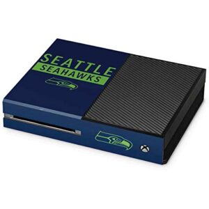 skinit decal gaming skin compatible with xbox one console - officially licensed nfl seattle seahawks blue performance series design