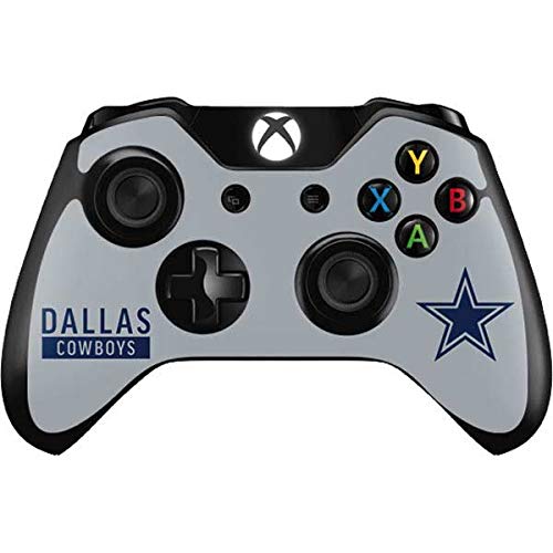 Skinit Decal Gaming Skin Compatible with Xbox One Controller - Officially Licensed NFL Dallas Cowboys Silver Performance Series Design