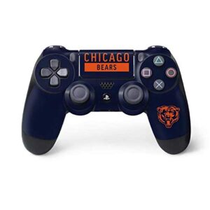 skinit decal gaming skin compatible with ps4 controller - officially licensed nfl chicago bears blue performance series design